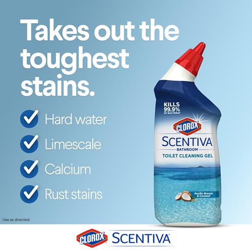 Clorox® Scentiva Toilet Cleaning Gel, Bleach Free, Pacific Breeze ...