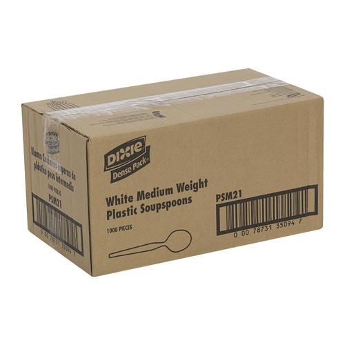 Dixie Soup Spoons, Medium Weight, Plastic, 5-3/4" L, White, 1000 Soup ...