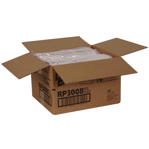 Dixie® 3# Poly-Coated Paper Food Trays, Red Plaid, 500/Carton - WB Mason