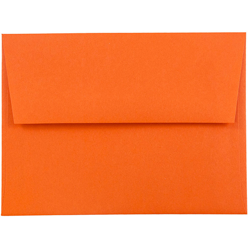 JAM Paper A2 Colored Invitation Envelopes, 4 3/8" x 5 3/4", Orange ...