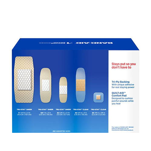 BAND-AID® Adhesive Bandage Family Variety Pack, Assorted Sizes, 280/Box ...