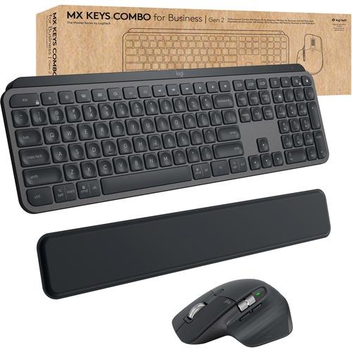Logitech MX Keys Keyboard and Mouse Combo, Business, Wireless, Graphite ...