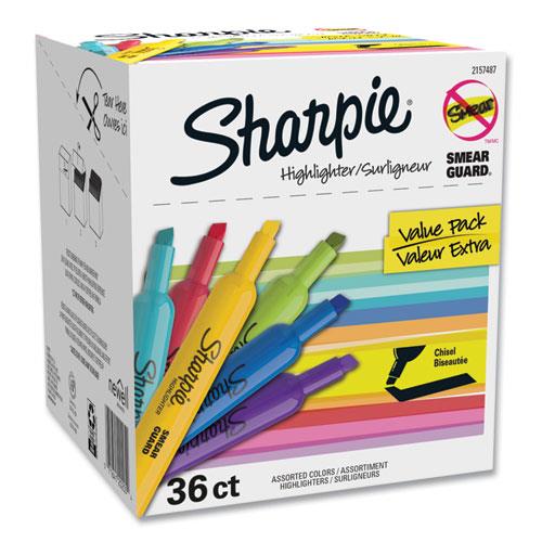 Sharpie Tank Style Highlighters, Chisel Tip, Assorted Colors, 36/Pack ...